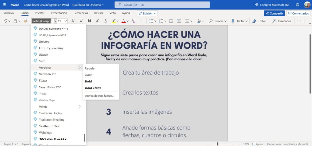 Cómo hacer una infografía en Word en simples pasos