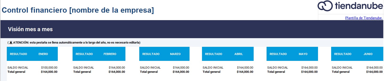 Control financiero para tu empresa: plantilla editable