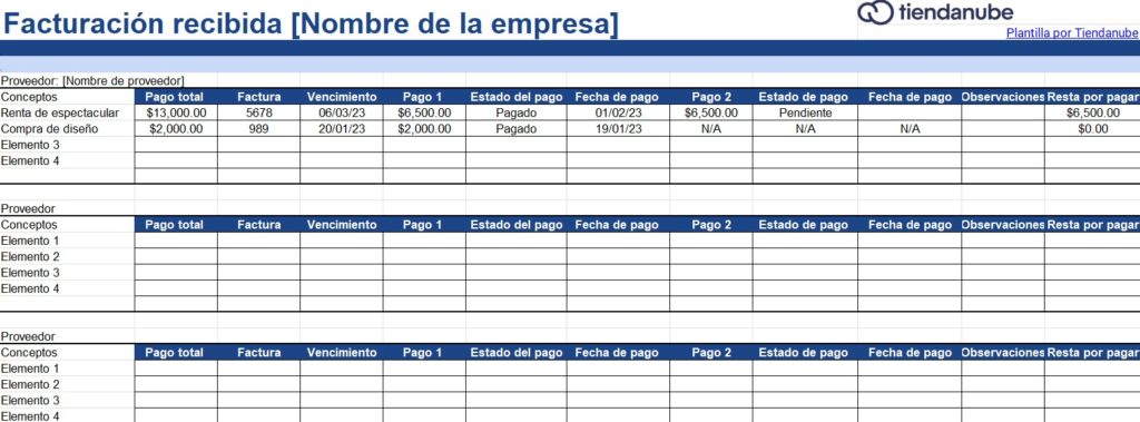 Kit de formatos de contabilidad en Excel para empresas