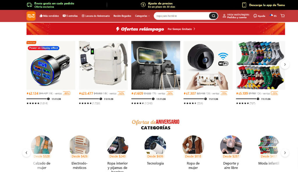 Cómo comprar en Temu desde Chile en 2025