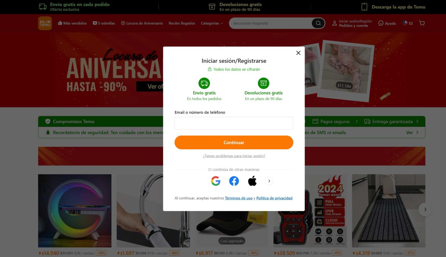 Cómo comprar en Temu desde Chile en 2026